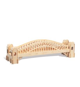 puzzled sydney bridge 3d wooden puzzle model kit - fun and education wooden building kits for kids, diy wooden puzzle toy bridge model construction kit, cool architecture gifts for kids - 55 pieces