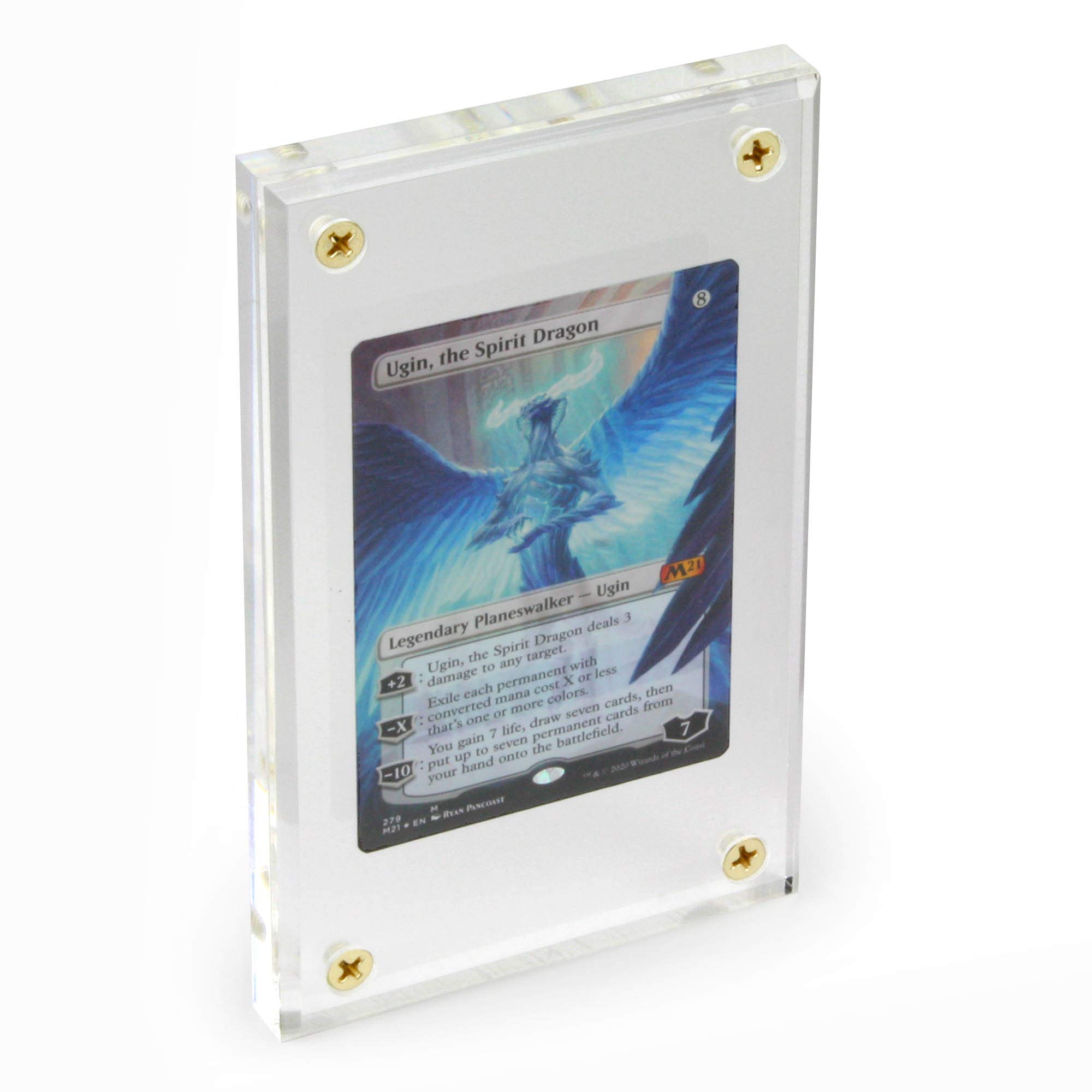 BCW 1/2 inch Acrylic Card Holder | Crystal Clear, UV Protection, Beveled Edges Trading Card Display Case | Ideal for Card Storage and Showcase in TCG, Baseball, Pokemon, and More!