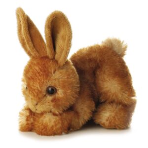 aurora® adorable mini flopsie™ bitty bunny™ stuffed animal - playful ease - timeless companions - brown 8 inches