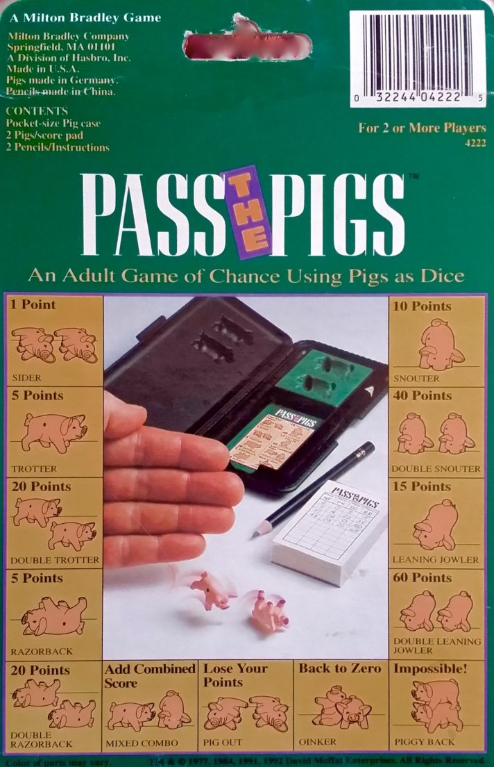 Pass the Pigs The Go Hog Wild Dice Game