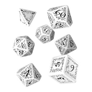 q-workshop elvish dice white/black (7) board game