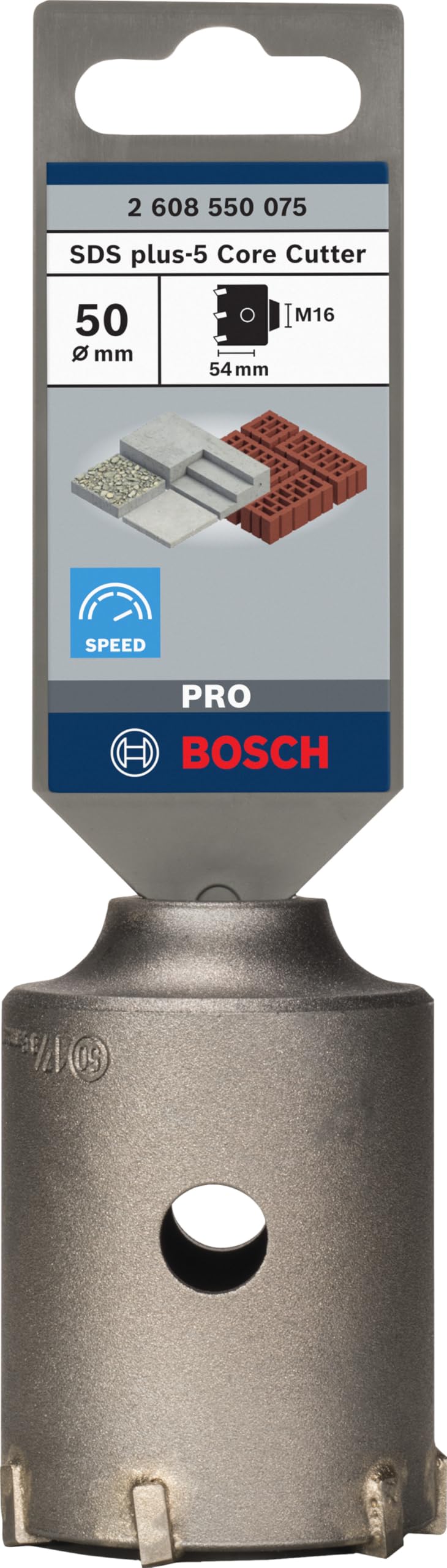 Bosch 2608550077 82 x 50 x 80 mm SDS-Plus-9 Core Cutter for Hex Adapter