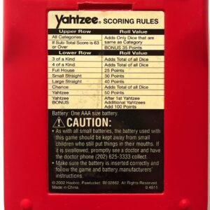 Yahtzee Electronic Hand-held [Gold]