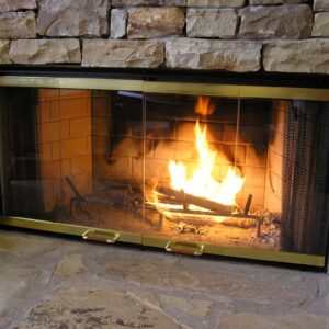 Heatilator Fireplace Doors - Black 42" Glass Doors - DM1042