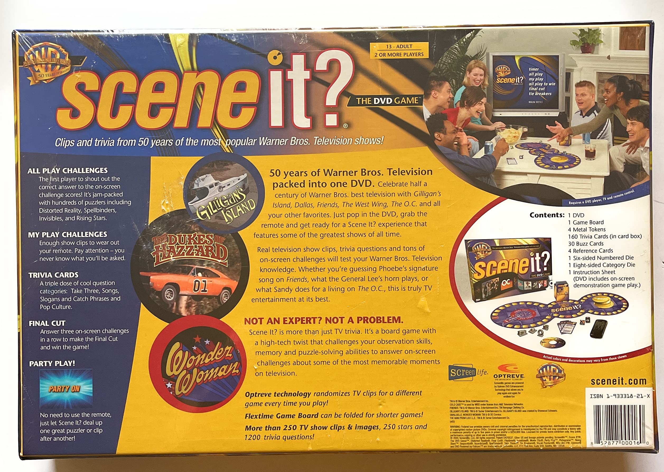 SCENE IT - WB Warner Bros 50th Anniversary DVD Game with Real Clips on the Trivia