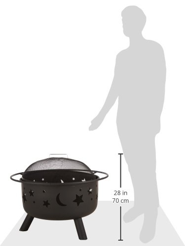 Landmann 28345 Big Sky Stars and Moons Firepit, Black