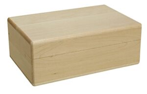 walnut hollow unfinished wood roomy box with hinged lid for arts, crafts and home decor brown