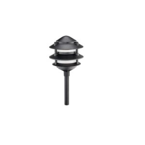 intermatic cl191 malibu low voltage premium cast metal 3 tier 11-watt landscape light, black