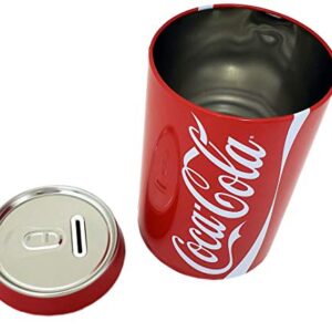 The Tin Box Company Coca Cola Can Bank with Removable Lid, Red, Model:660227-12 Pack of 1