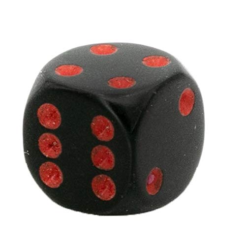 Chessex Dice FBA_25818 Chessex Opaque 12mm d6 Black w/Red Dice Block 36 Dice, Black/Red