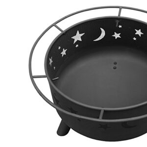 Landmann 28345 Big Sky Stars and Moons Firepit, Black