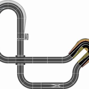 Scalextric C8512 Track Extension Pack - 2x Hairpin Curves 2 Side Swipes Borders Barriers, Large