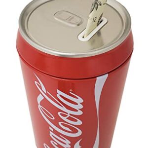 The Tin Box Company Coca Cola Can Bank with Removable Lid, Red, Model:660227-12 Pack of 1