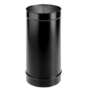 duravent 6dbk-48 durablack single wall wood burning black stove pipe connector to vent smoke and exhaust, 48 inches long x 6 inch diameter