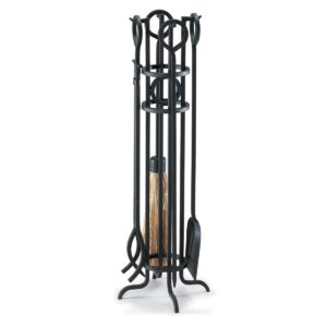 napa forge, black pilgrim home and hearth 19004 arts and crafts fireplace tool set, 29″, 16 lbs