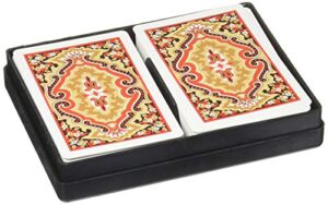 kem paisley red and blue, bridge size-standard index playing cards (pack of 2)