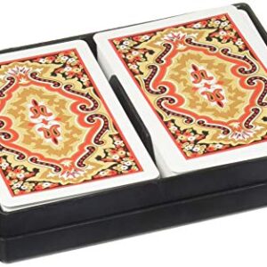 KEM Paisley Red and Blue, Bridge Size-Standard Index Playing Cards (Pack of 2)