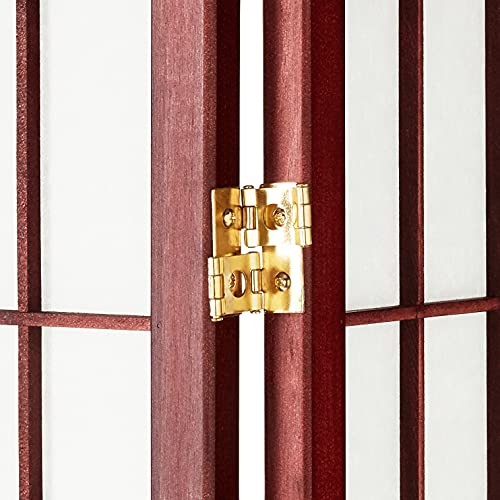 ORE International 4-Panel Room Divider, Cherry