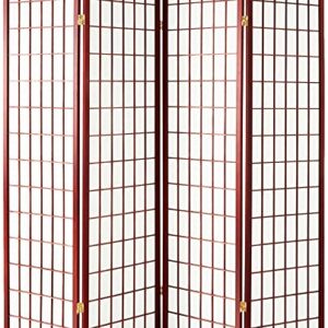 ORE International 4-Panel Room Divider, Cherry