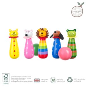 Orange Tree Toys OTT03573 Wooden Skittles,