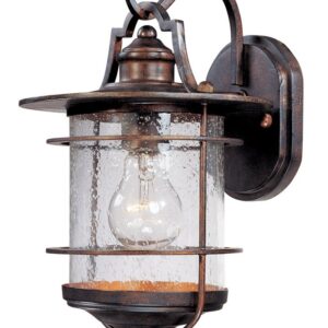 Franklin Iron Works Casa Mirada Rustic Industrial Farmhouse Outdoor Wall Light Fixture Bronze 3-Light 16 1/4" Clear Seedy Glass for Exterior Barn Deck House Porch Patio Outside Garage Front Door