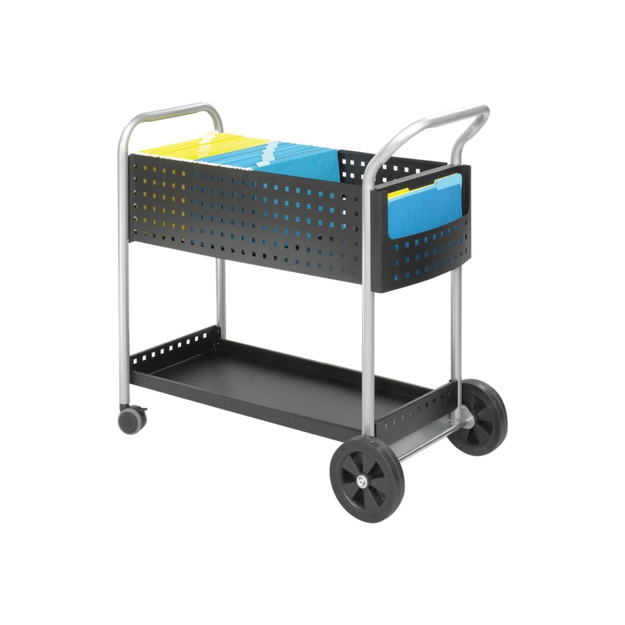 Safco Products Scoot Legal SizeMail Cart 5239BL Black, Swivel Wheels