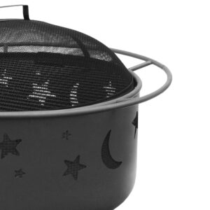 Landmann 28345 Big Sky Stars and Moons Firepit, Black