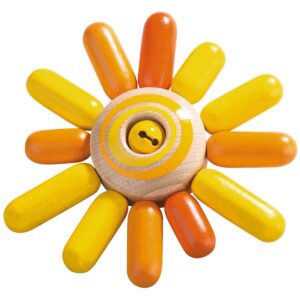 HABA Sunni Wooden Grasping and Clutching Baby Toy Wood Sunshine Teether(Made in Germany)