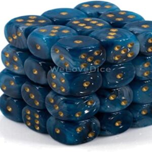 DND Dice Set-Chessex D&D Dice-12mm Phantom Teal and Gold Plastic Polyhedral Dice Set-Dungeons and Dragons Dice Includes 36 Dice – D6, Various (CHX27889)