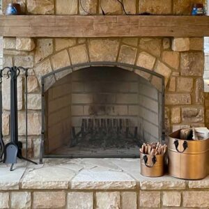 Pilgrim Home and Hearth 18003 Forged Hearth Fireplace Tool Set, 28", Matte Black