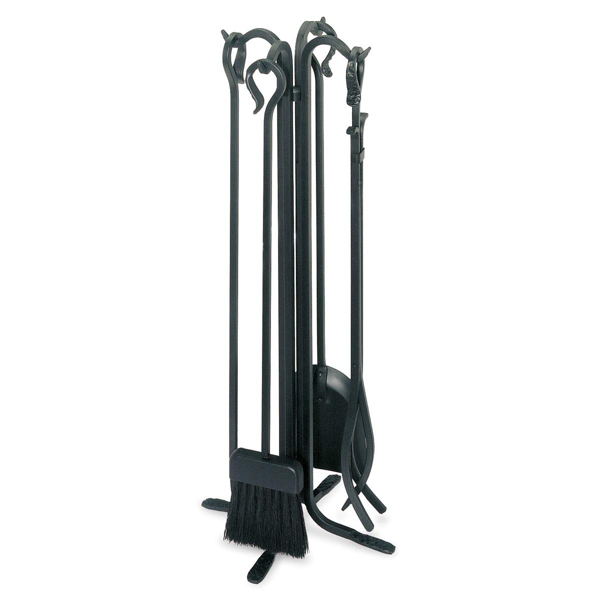 Pilgrim Home and Hearth 18003 Forged Hearth Fireplace Tool Set, 28", Matte Black