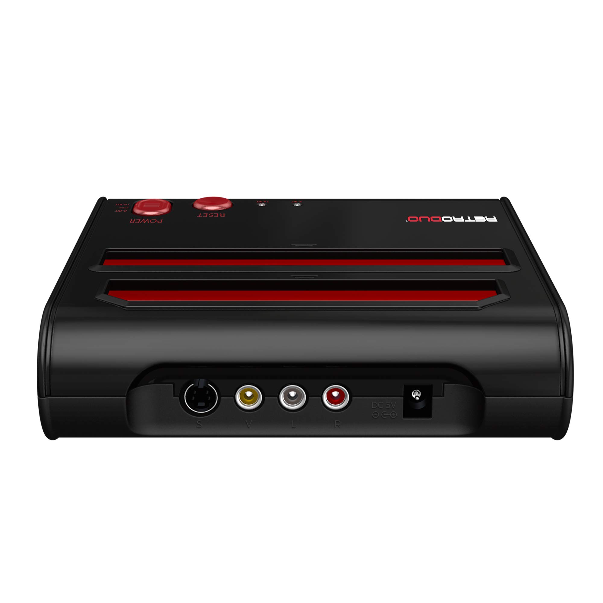 Retro-Bit Retro Duo 2 in 1 Console System - for Original NES/SNES, & Super Nintendo Games - Black/Red