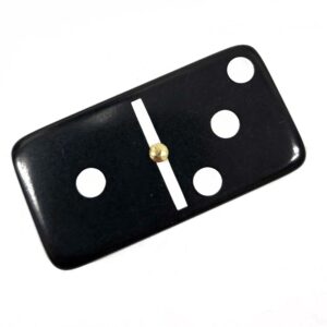 Marion Domino Double 6 Black Jumbo Tournament Professional Size with Spinners in Elegant Black Velvet Case.