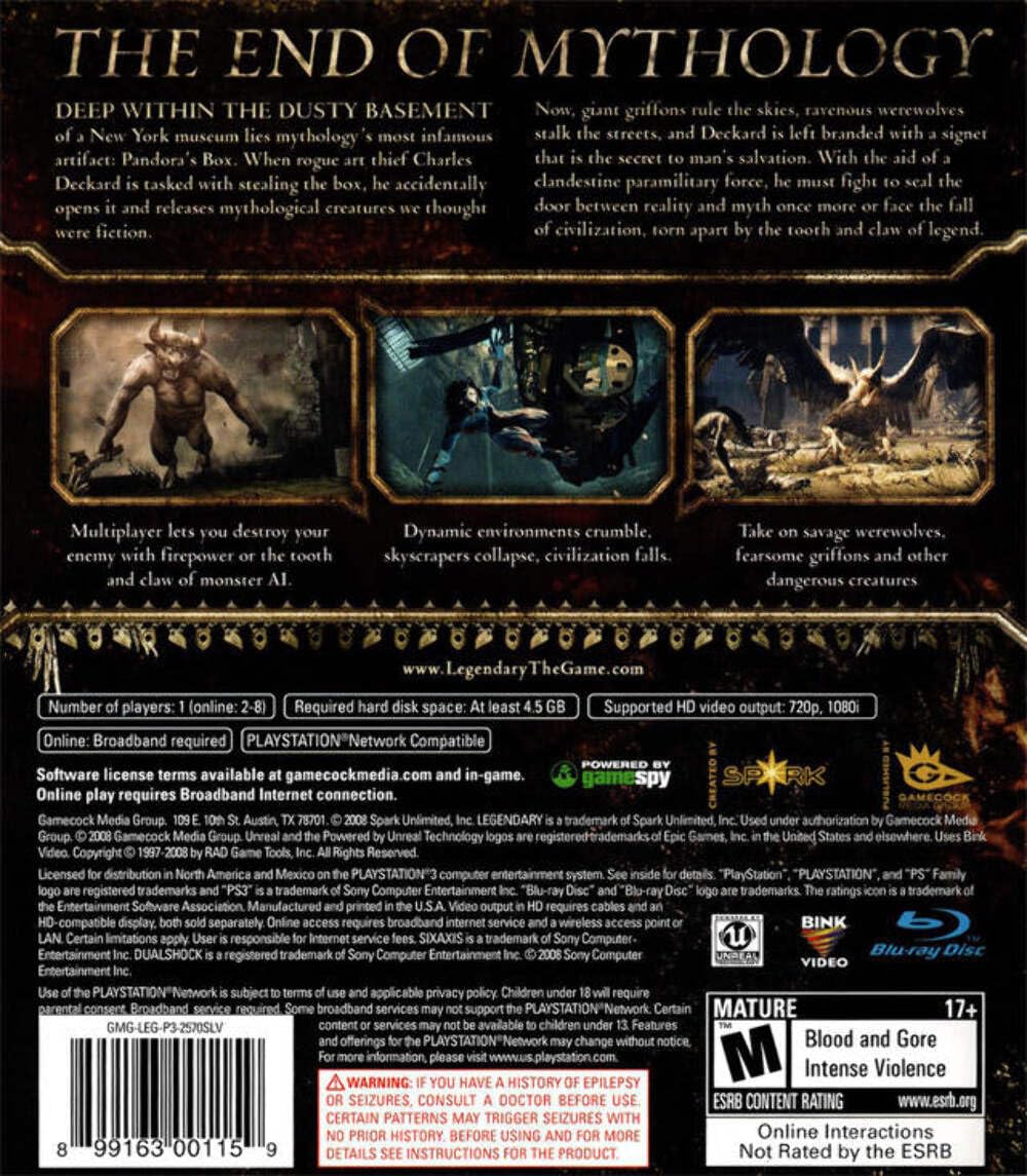 Legendary - Playstation 3