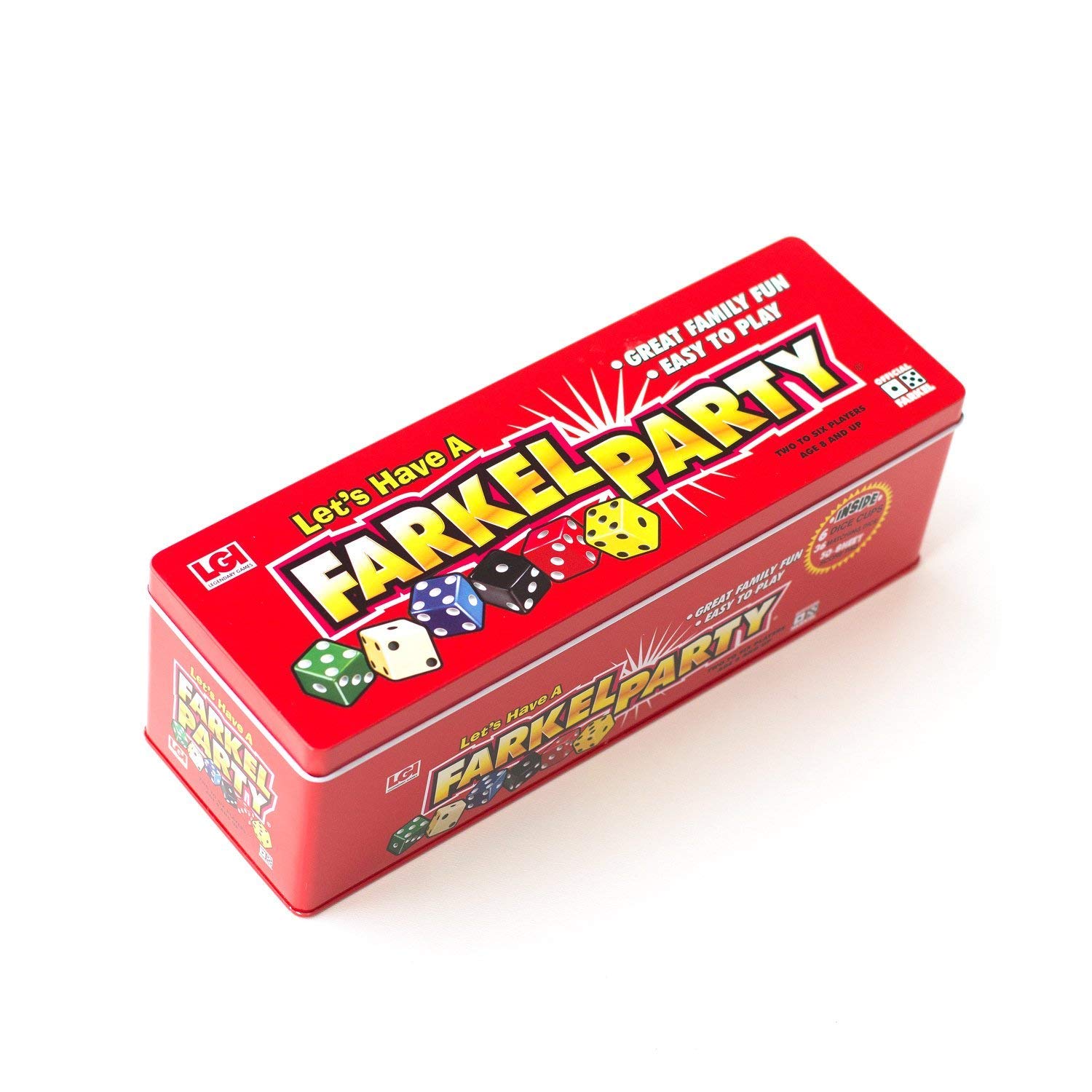 Farkel Party Dice Game – Classic Family Game for Kids & Adults in Travel Tin | Educational, Fun for Game Nights, Parties & Gifts – Portable Dice Game