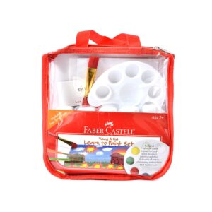 faber-castell young artist learn to paint set - washable paint set for kids