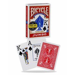 Bicycle Jumbo Playing Cards, 12-pack Red/Blue