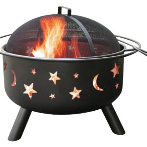 Landmann 28345 Big Sky Stars and Moons Firepit, Black