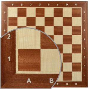 wegiel handmade wooden 18.9 inch mahogany & sycamore european professional tournament chess board