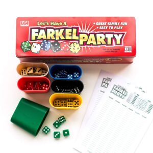 Farkel Party Dice Game – Classic Family Game for Kids & Adults in Travel Tin | Educational, Fun for Game Nights, Parties & Gifts – Portable Dice Game