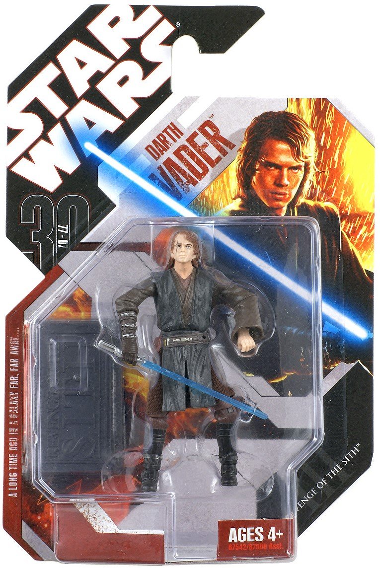 Star Wars Saga 2008 30th Anniversary Wave 1 Action Figure #02 Darth Vader (Anakin) On Lava Platform