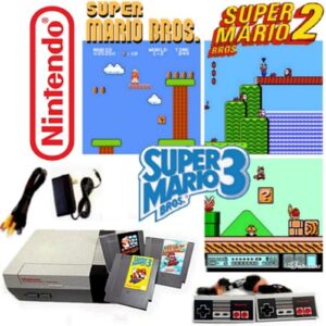 nintendo nes game system with super mario bros. 1, 2 & 3