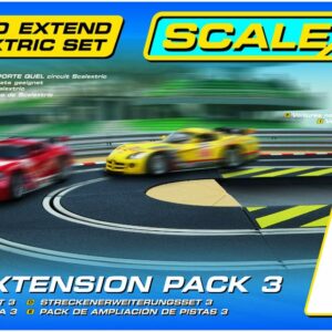 Scalextric C8512 Track Extension Pack - 2x Hairpin Curves 2 Side Swipes Borders Barriers, Large