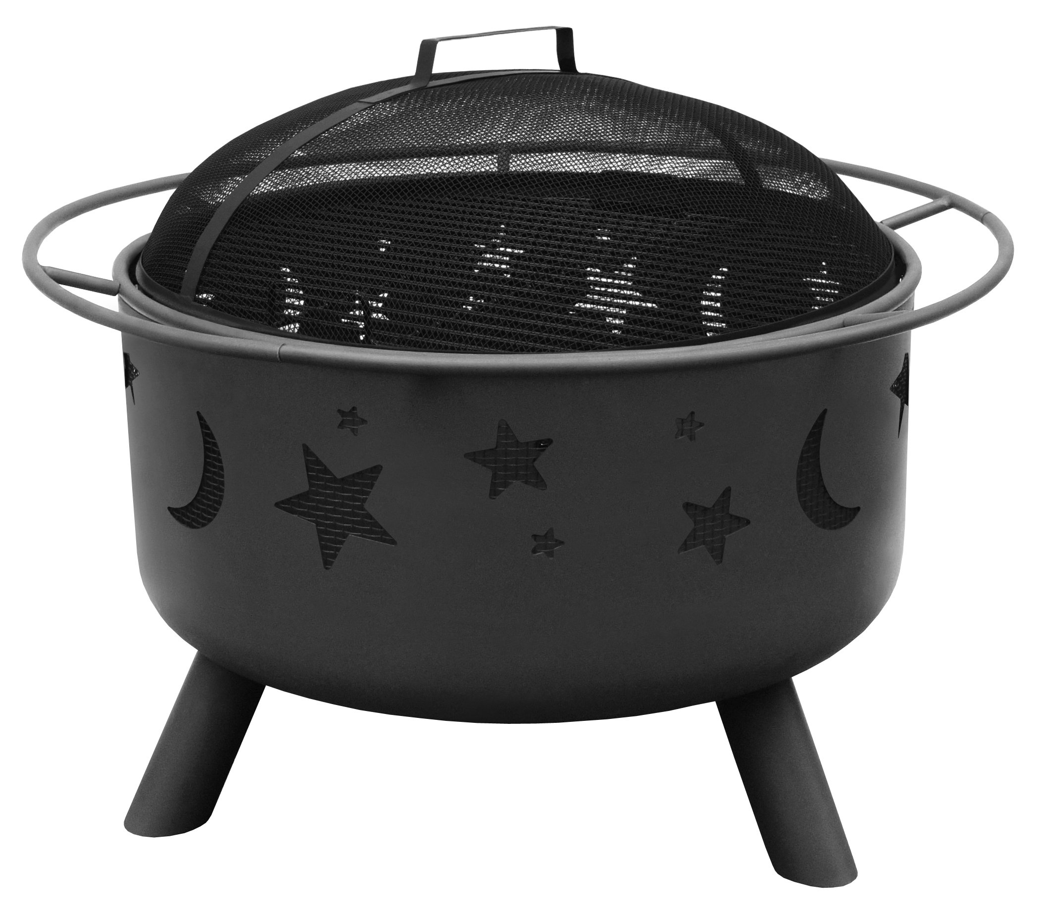 Landmann 28345 Big Sky Stars and Moons Firepit, Black