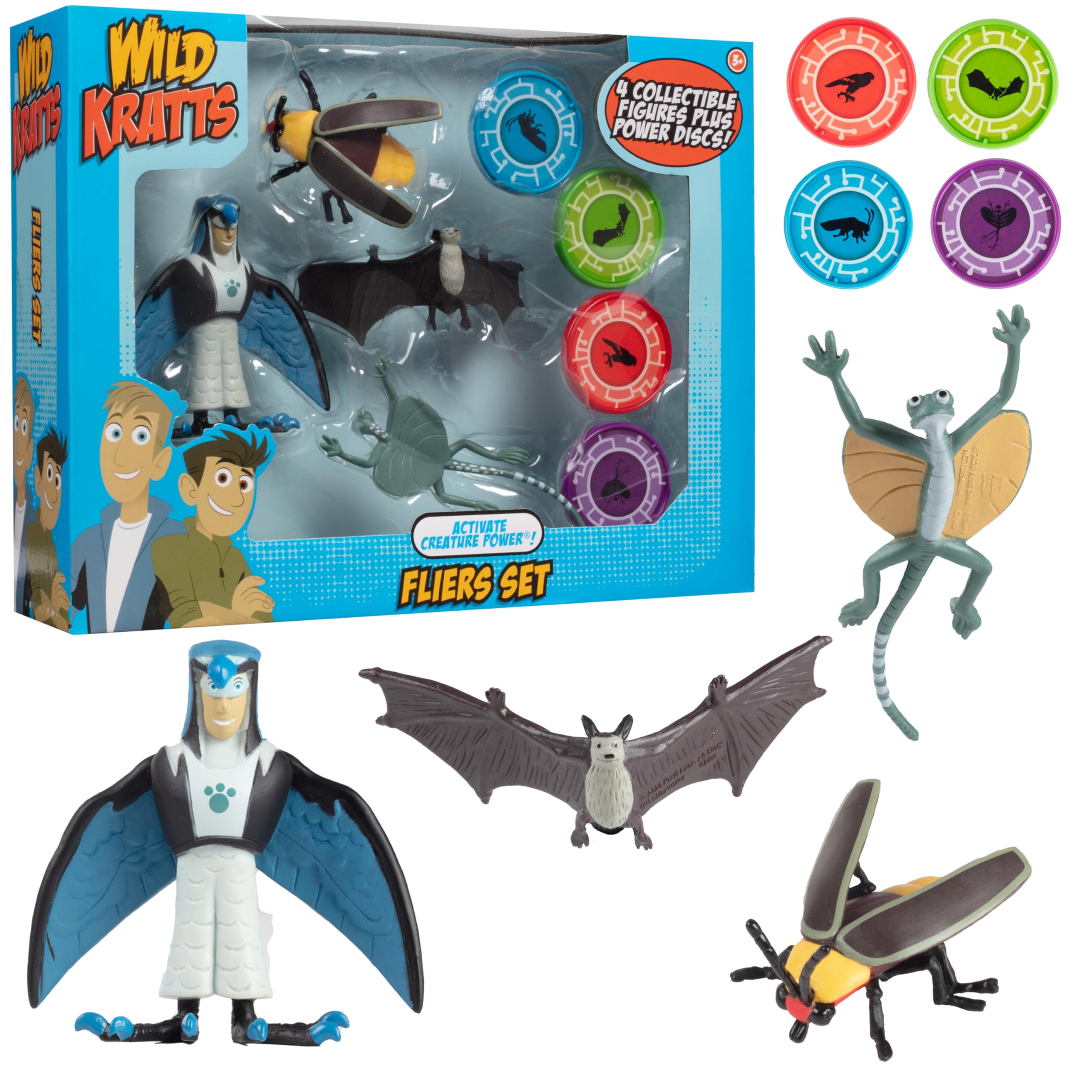 Wild Kratts - Activate Creature Power - 4-Pack Action Figure Set - Fliers