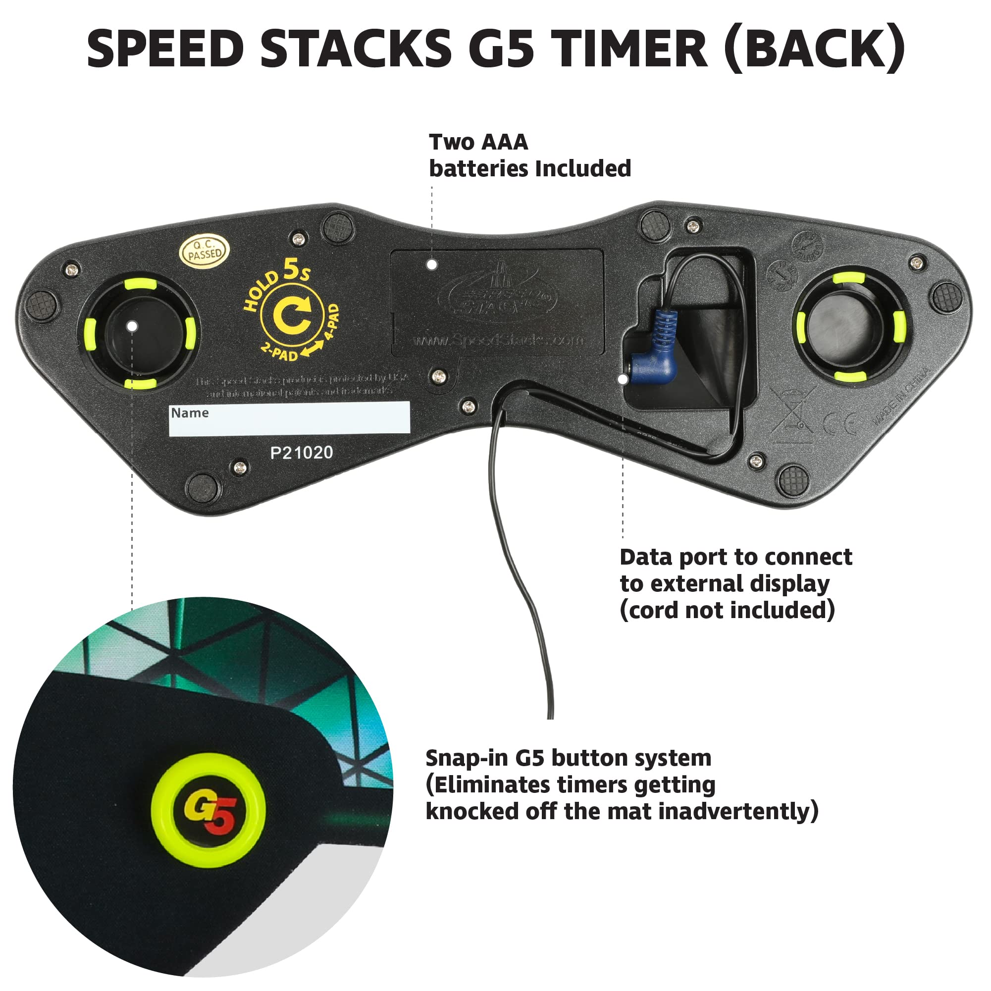 Speed Stacks | G5 Color Run StackMat (Timer and Mat) | Accuracy to 0.001 Seconds, Batteries Included | Endorsed by Sport Stacking and Cubing associations