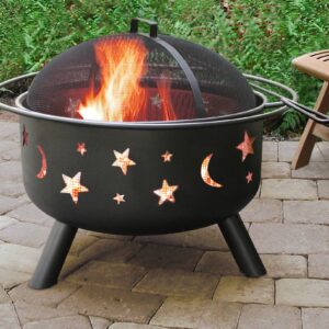 Landmann 28345 Big Sky Stars and Moons Firepit, Black