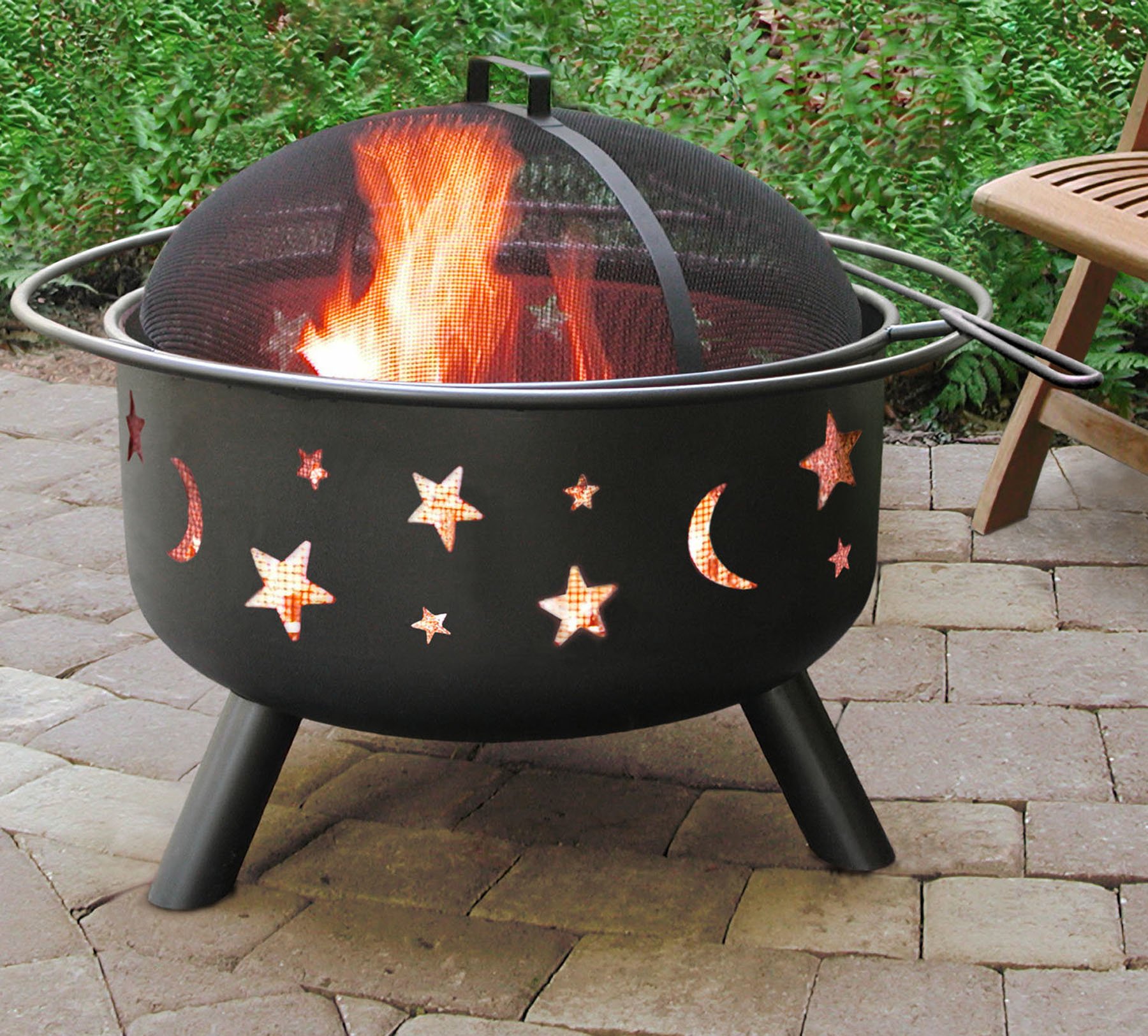 Landmann 28345 Big Sky Stars and Moons Firepit, Black