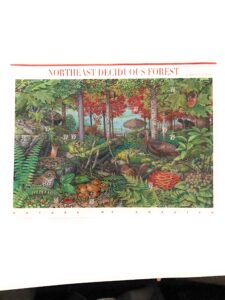 northeast deciduous forest pane of ten 37 cent stamps scott 3899