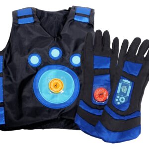 Wild Kratts Creature Power Suit Martin (Large 6-8X) Includes Vest, Gloves & 2 Power Discs for Halloween Costume, Pretend Play & Dress Up -Officially Licensed Toys for Children- Gift for Kids Boy Girl